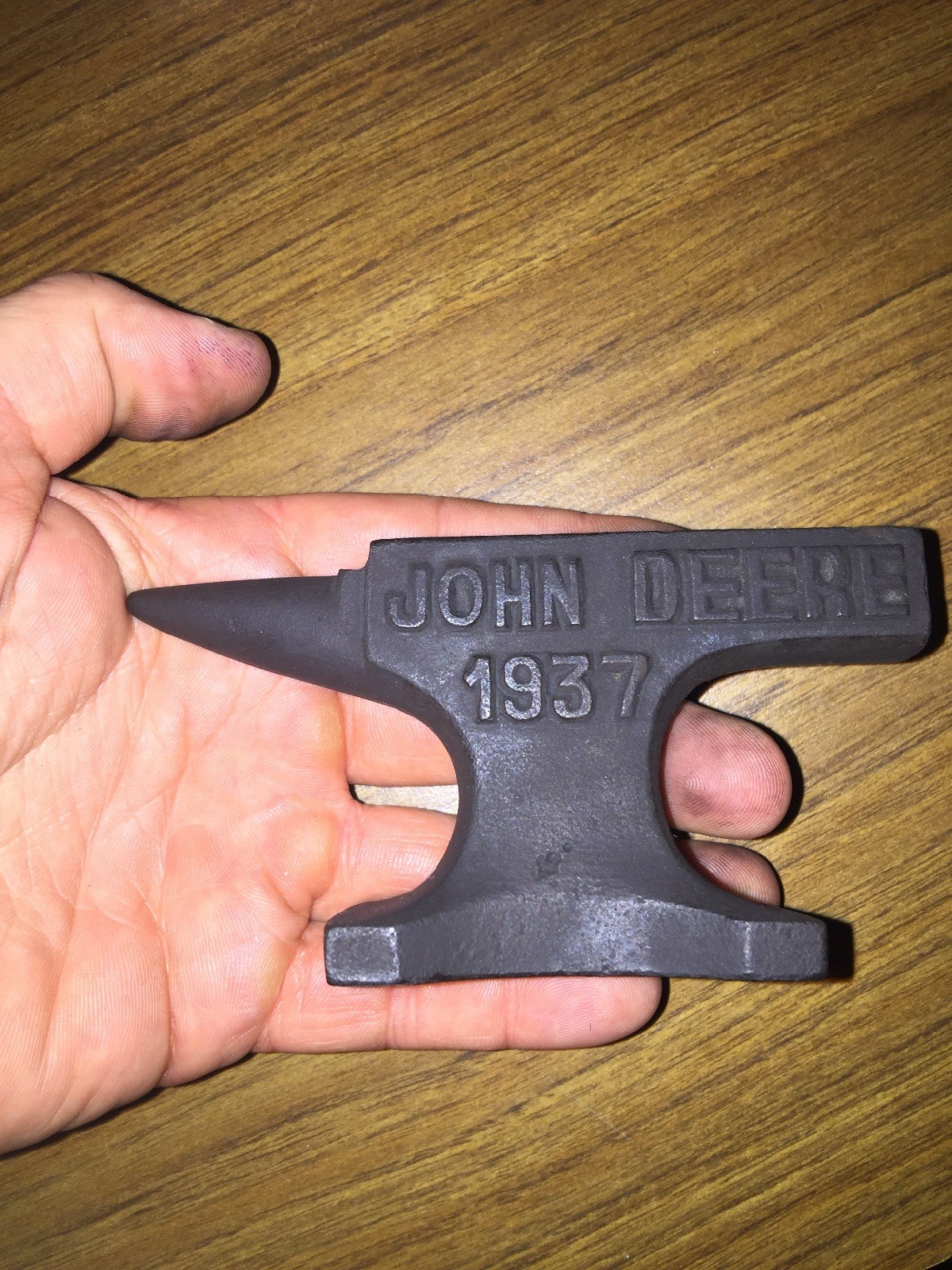 John Deere Cast Iron Anvil Tractor Collector Combine Farm Toy Patina ...