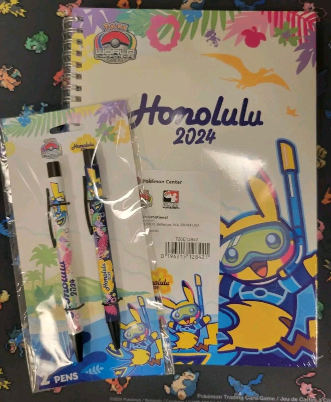 Pokemon 2024 World Championships Honolulu Notebook And Pen Set Pikachu ...