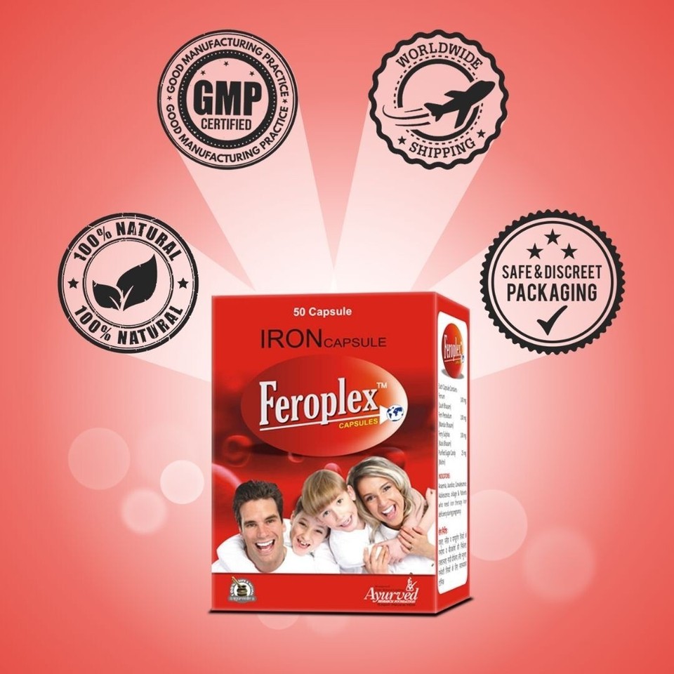 Feroplex Capsules - Ayurvedic Iron Supplement for Anemia Treatment ...