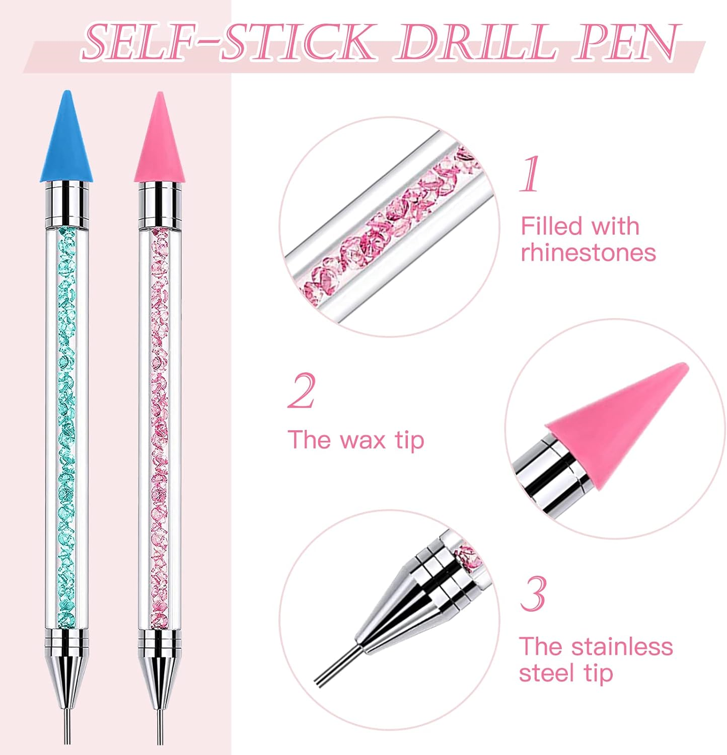 2 PCS Diamond Painting Pens, SPOKKI Diamond Art Pens No Wax Needed Self ...