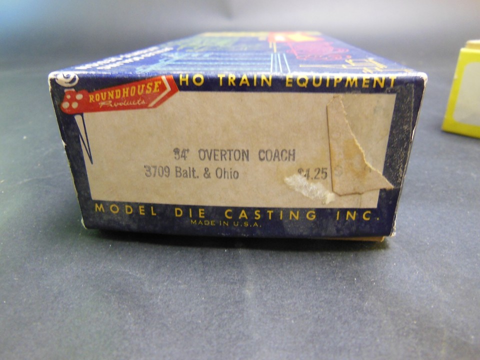 HO SCALE ROUNDHOUSE BALTIMORE & OHIO OVERTON COACH KIT | eBay