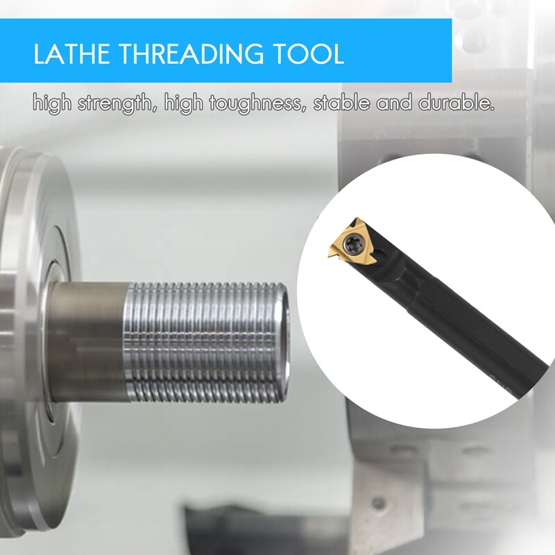 1/2 Inch Lathe Threading Boring Bar with 10Pcs 16IR AG60 Internal ...
