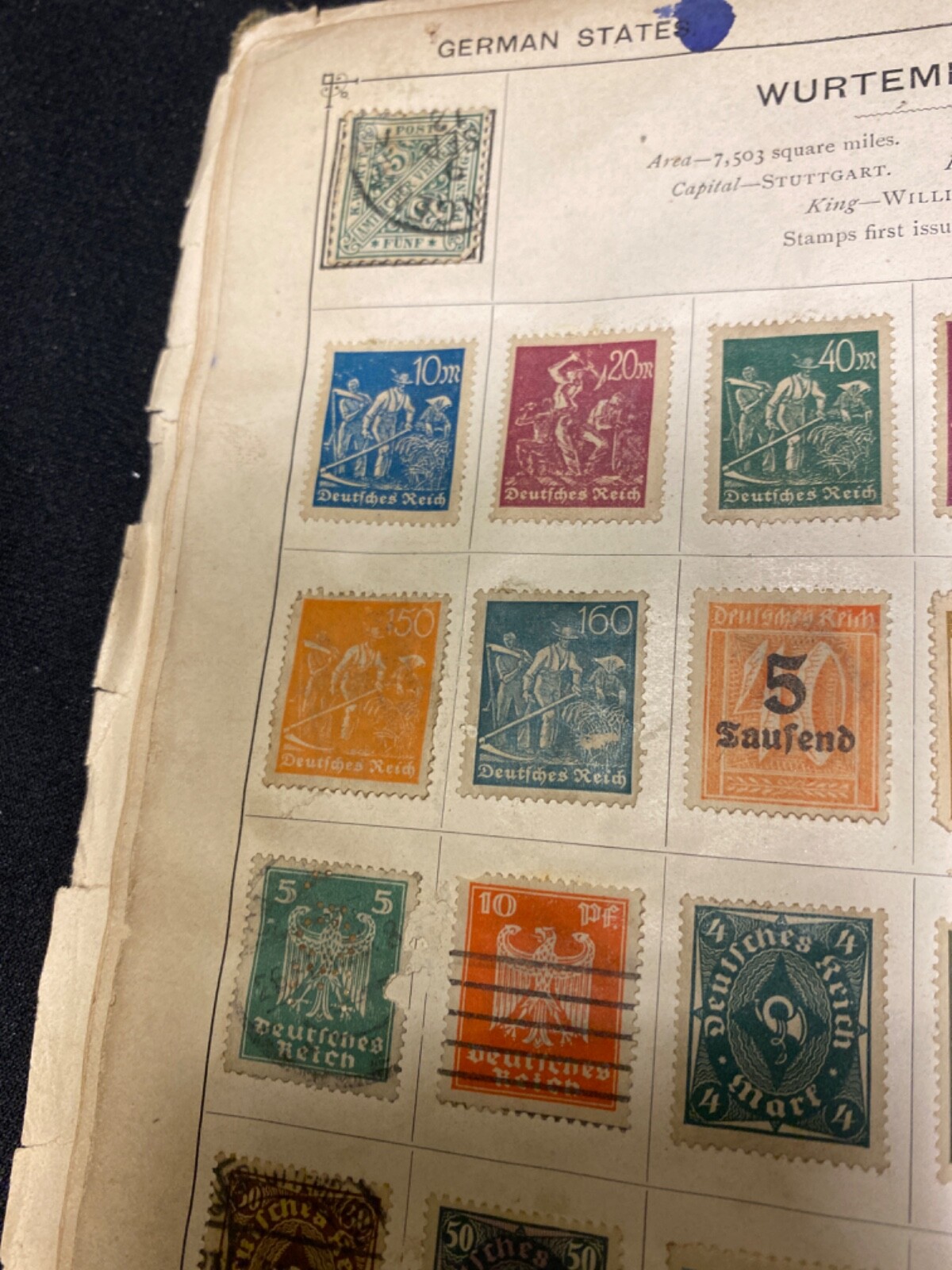 German Empire States Wurtemberg Postage Stamps WW1 Era | eBay
