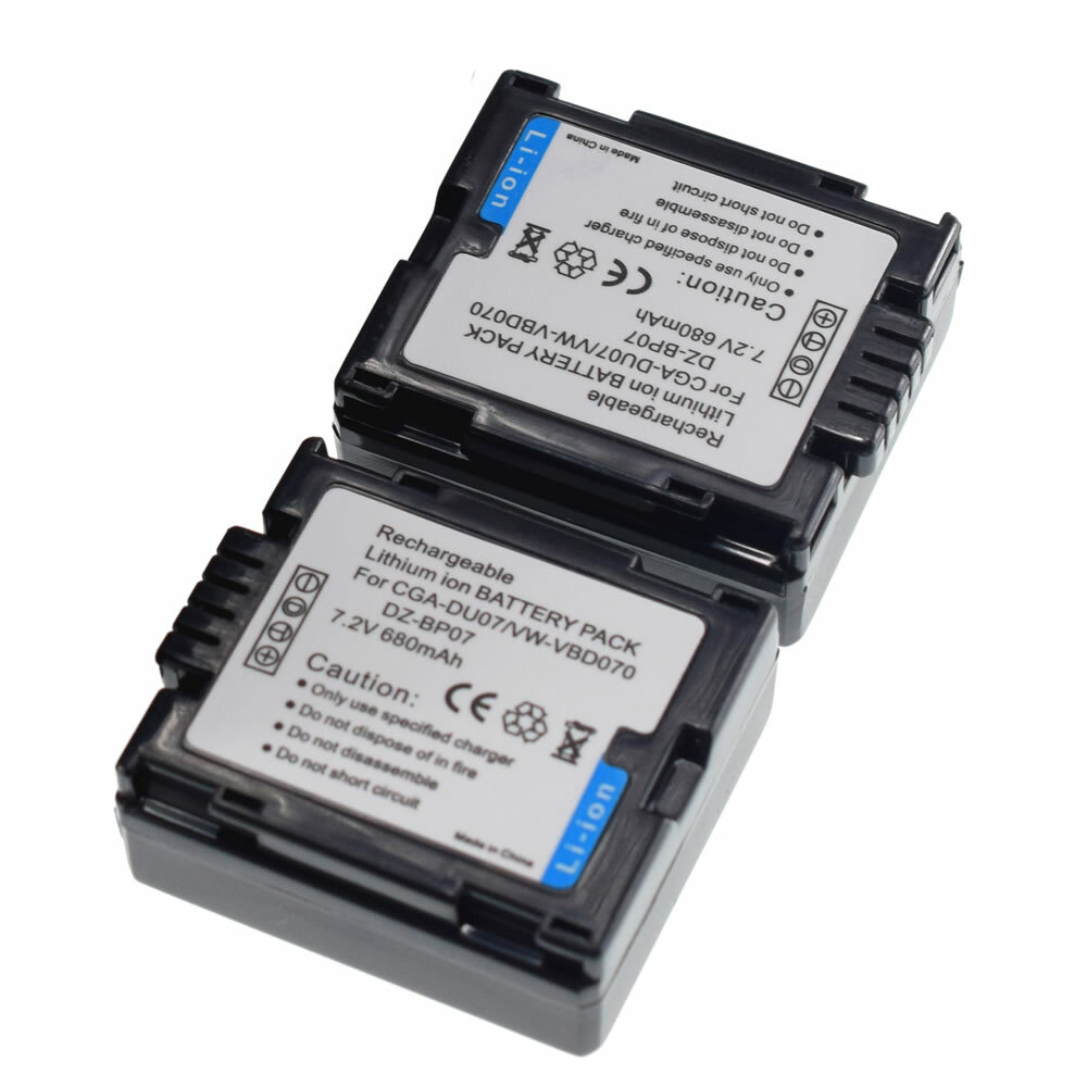 2pcs CGR-DU06 CGR-DU07 Battery for PANASONIC VDR-D230 VDR-D210 ...