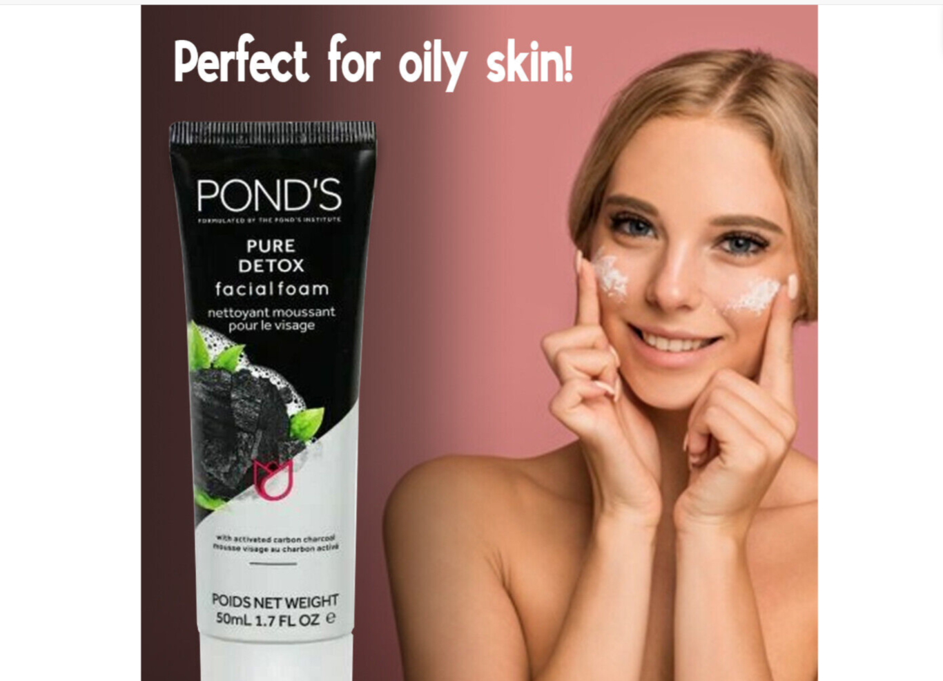 Ponds+Pure+Detox+Facial+Foam.+Skin+Exfoliator+and+Scrub.+1.7+fl.oz ...