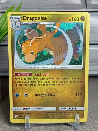 Pokemon TCG - Dragonite 119/181 Holo Rare - Sun & Moon - Team Up | eBay