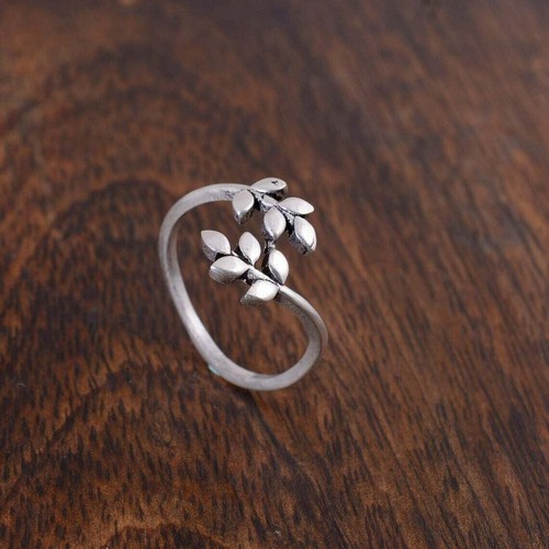 New Ladies Leaf Toe Ring Solid Metal 925 Sterling Silver 14k White Gold Plated | eBay
