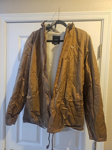 Mens Vans Riley Water Resistant Hooded Jacket/Fleece Lined/Button Up ...