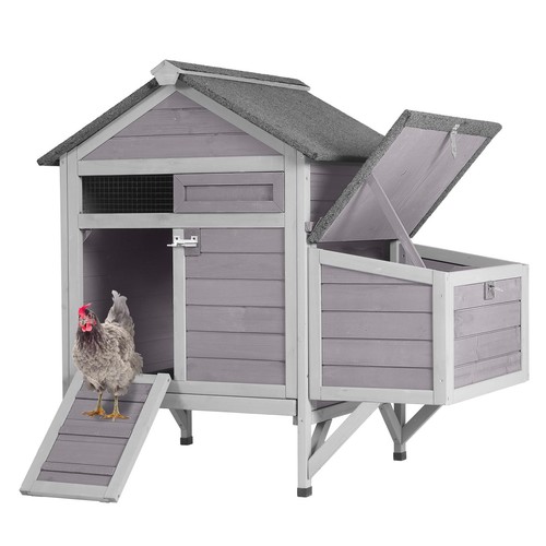 Small Chicken Coop Wooden House for 2-3 Chickens with Nesting Box | eBay
