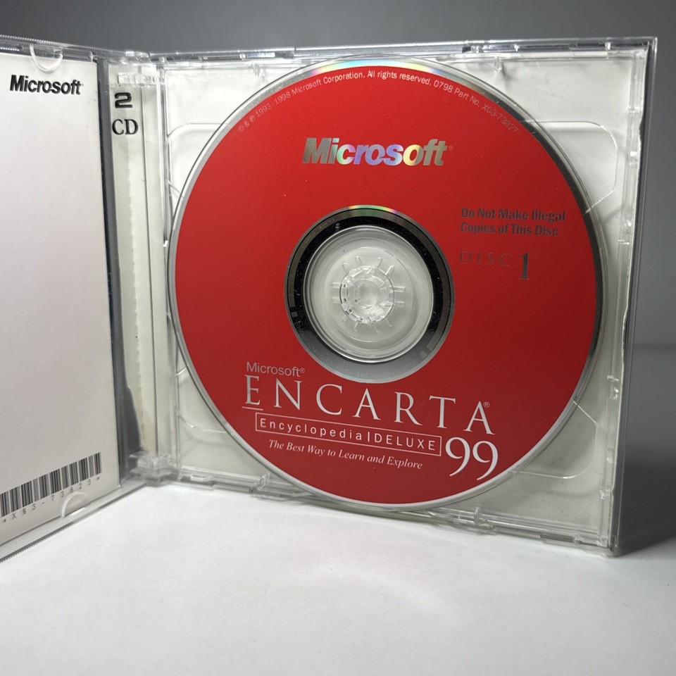 Microsoft Encarta 99 Encyclopedia Deluxe British Edition for PC | eBay ...