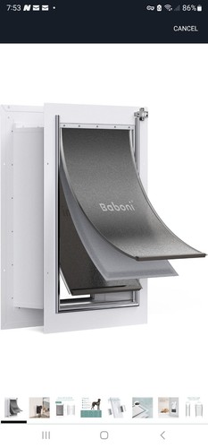 Baboni 3-Flap Pet Door for Wall, Steel Frame and Telescoping Tunnel ...