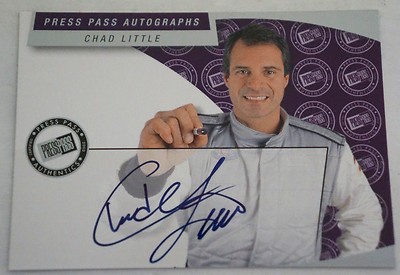2002 Press Pass CHAD LITTLE Auto Certified Signed NASCAR Racing ...