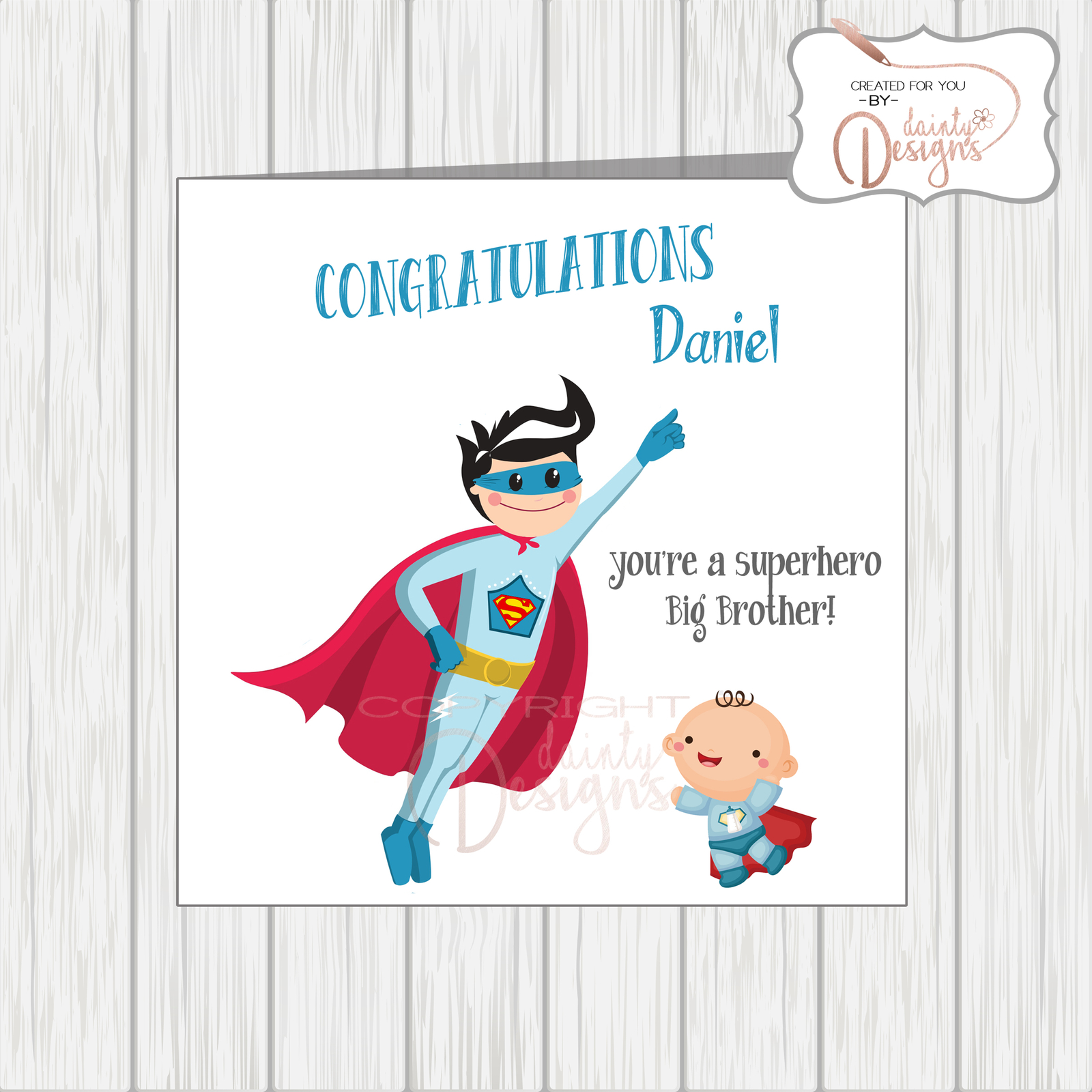 Personalised Congratulations On Being A Big Brother Card Superhero ...