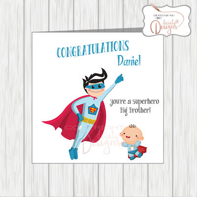 Personalised Congratulations On Being A Big Brother Card Superhero ...
