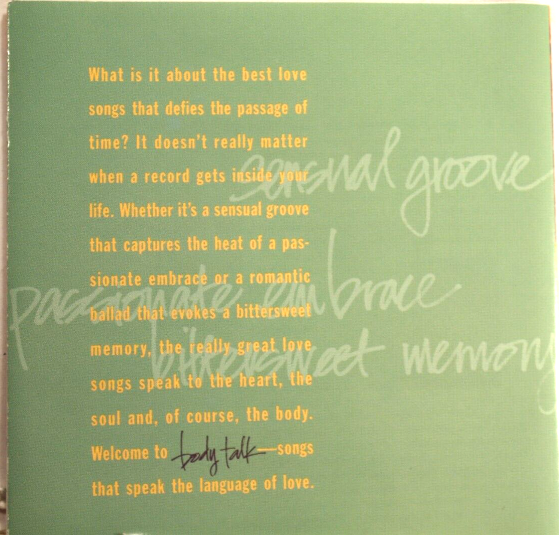 BODY TALK-FOREVER YOURS (CD) 2 Discs-24 Tracks-Various Artists VG Cond ...