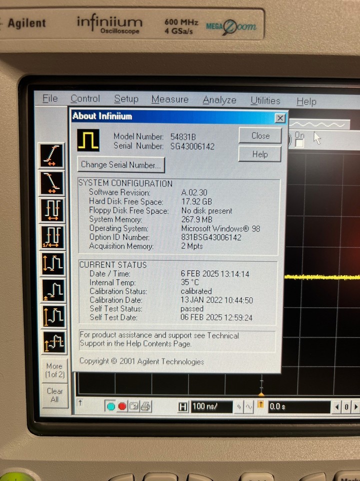 Infiniium Digital Oscilloscope 54831M Agilent 600 MHz 4GSa/s 4- Channel | eBay