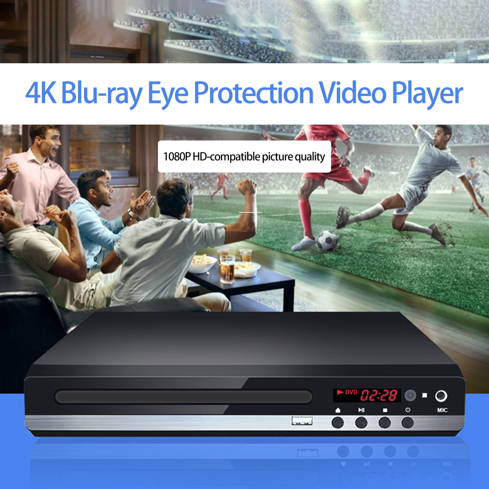 Vcd Player 2.1 Stereo Sound Effect Av Output Home Dvd Player Box ...