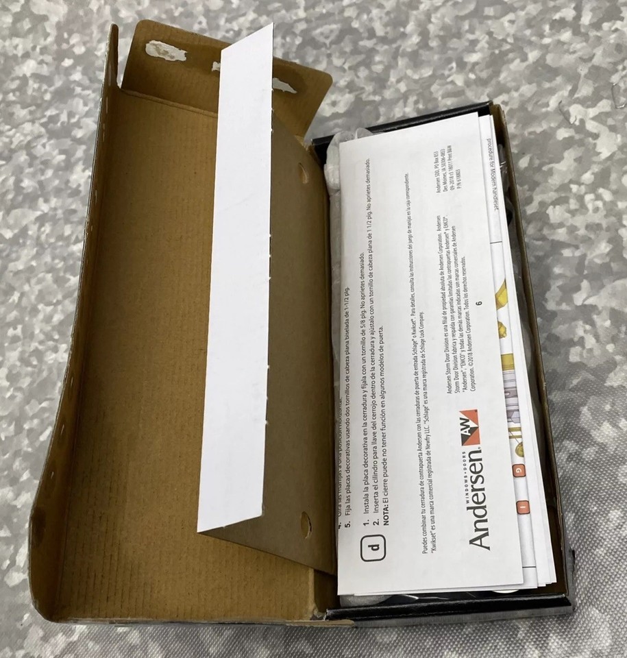 NEW Andersen 39391 Storm Door Fast Easy Installation System Handle Set ...