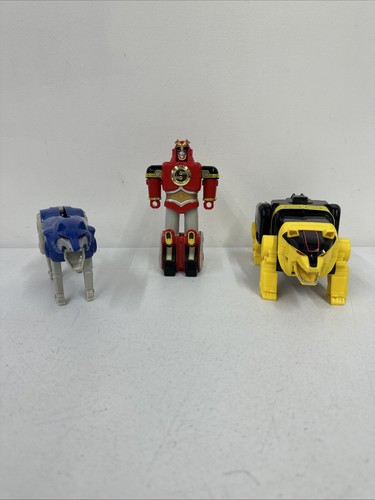 Vintage 1995 POWER RANGERS Deluxe Ninja Zords Lot Blue Wolf Red Ape ...