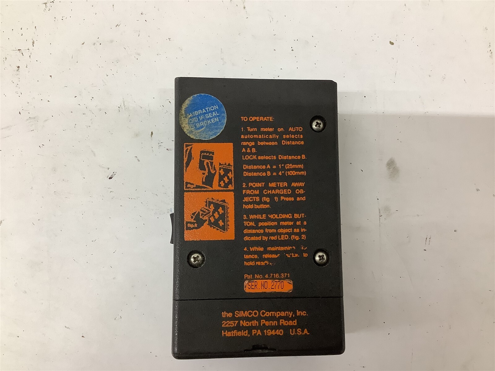 Simco FM300 Electrostatic Field Meter | eBay