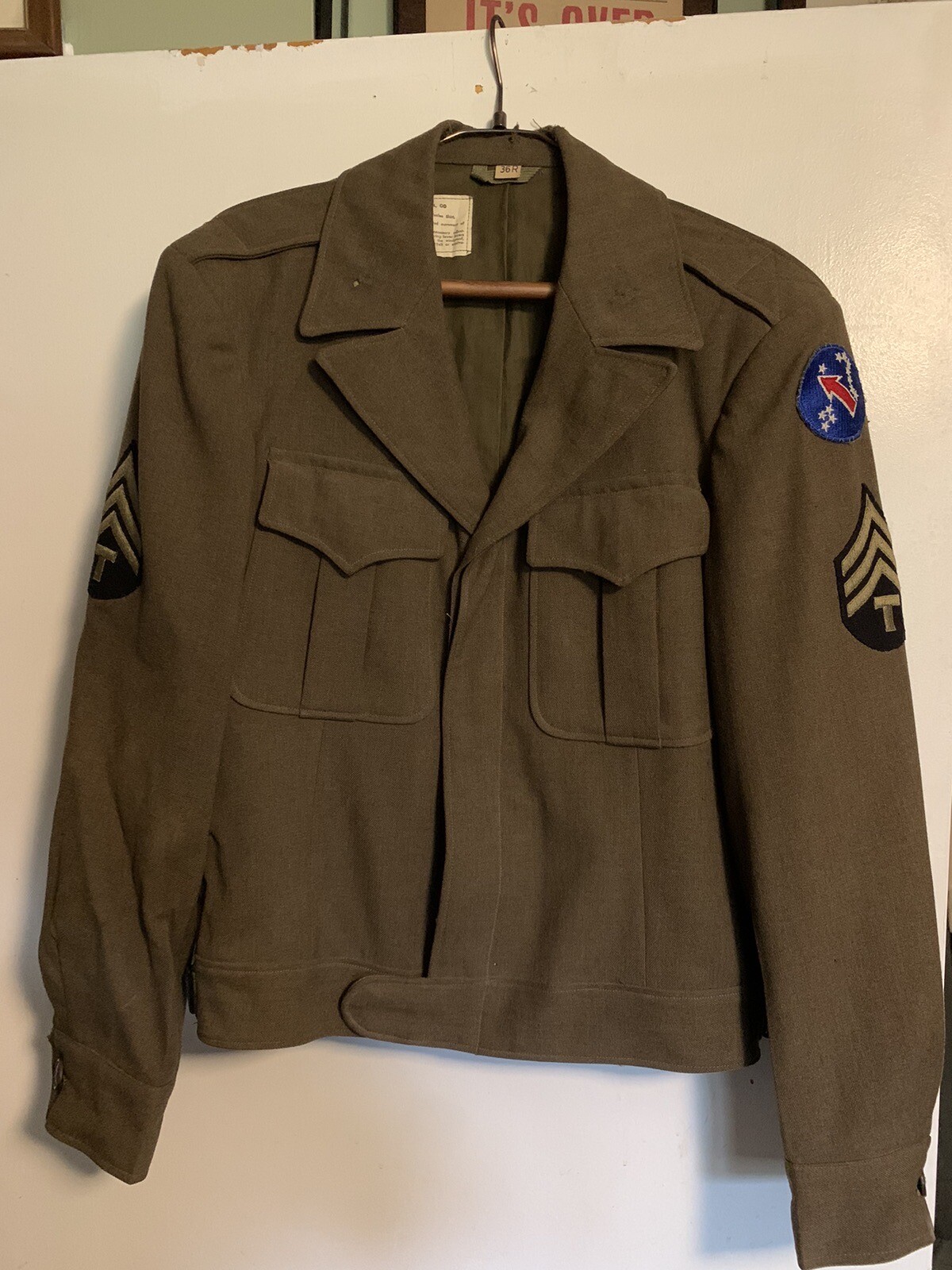 WWII US Army Pacific Command Technical Sgt Ike Jacket 36R 1945 Dated | eBay