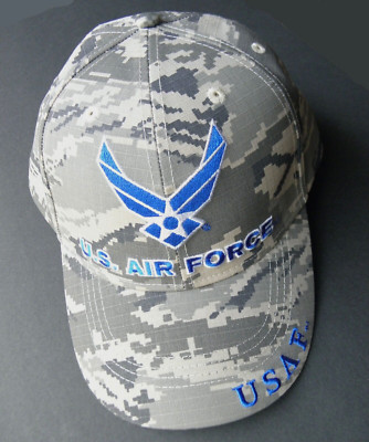 USAF US AIR FORCE WINGS FLY FIGHT WIN CAMOUFLAGE CAMO BASEBALL CAP HAT ...