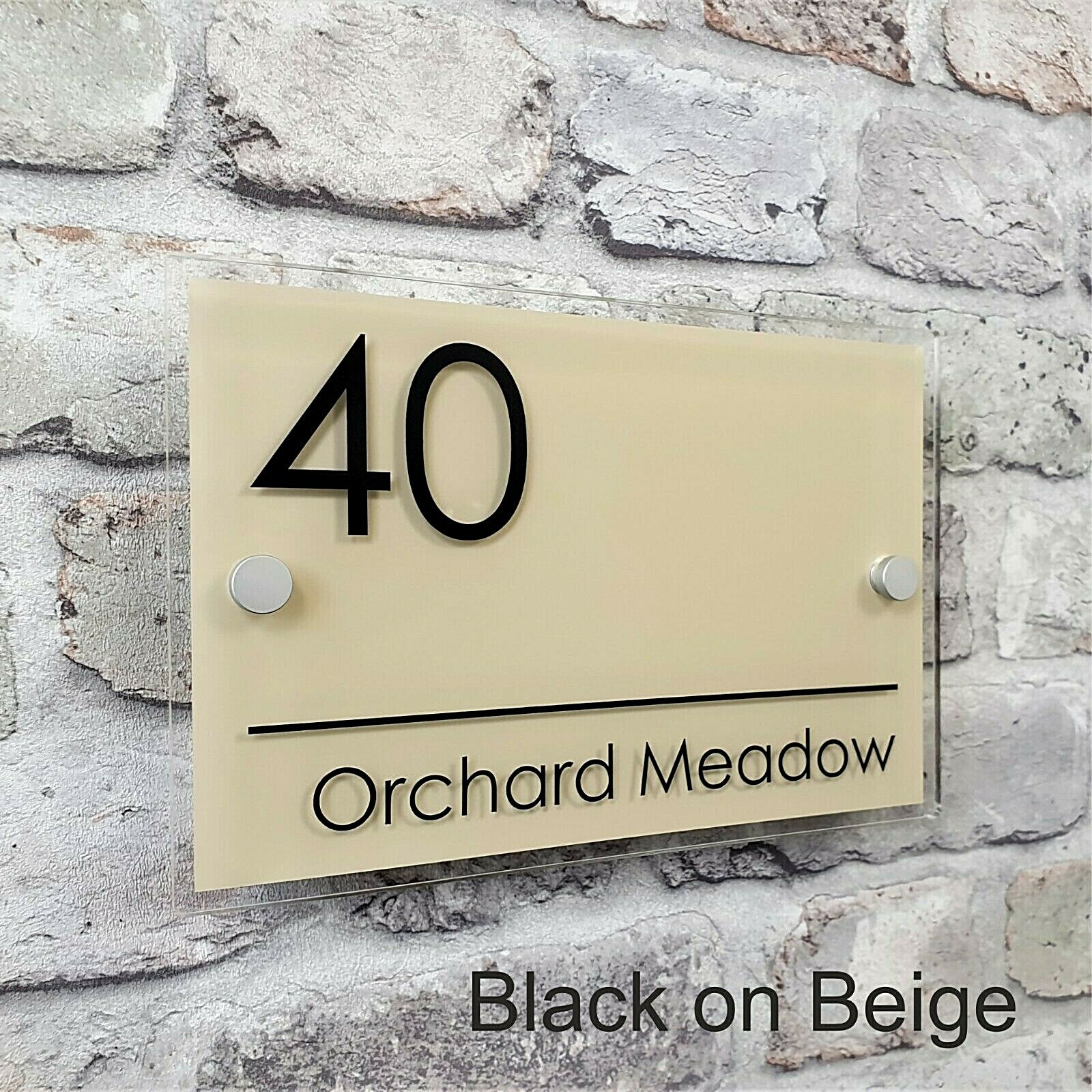 Contemporary House Sign Door Numbers & Address Plaques Personalised ...