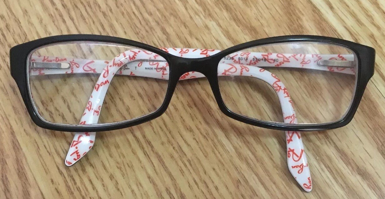 Ray-Ban RB5234 5014 Eyeglasses Frame 51 ️16 140 Black/White Red Spring ...