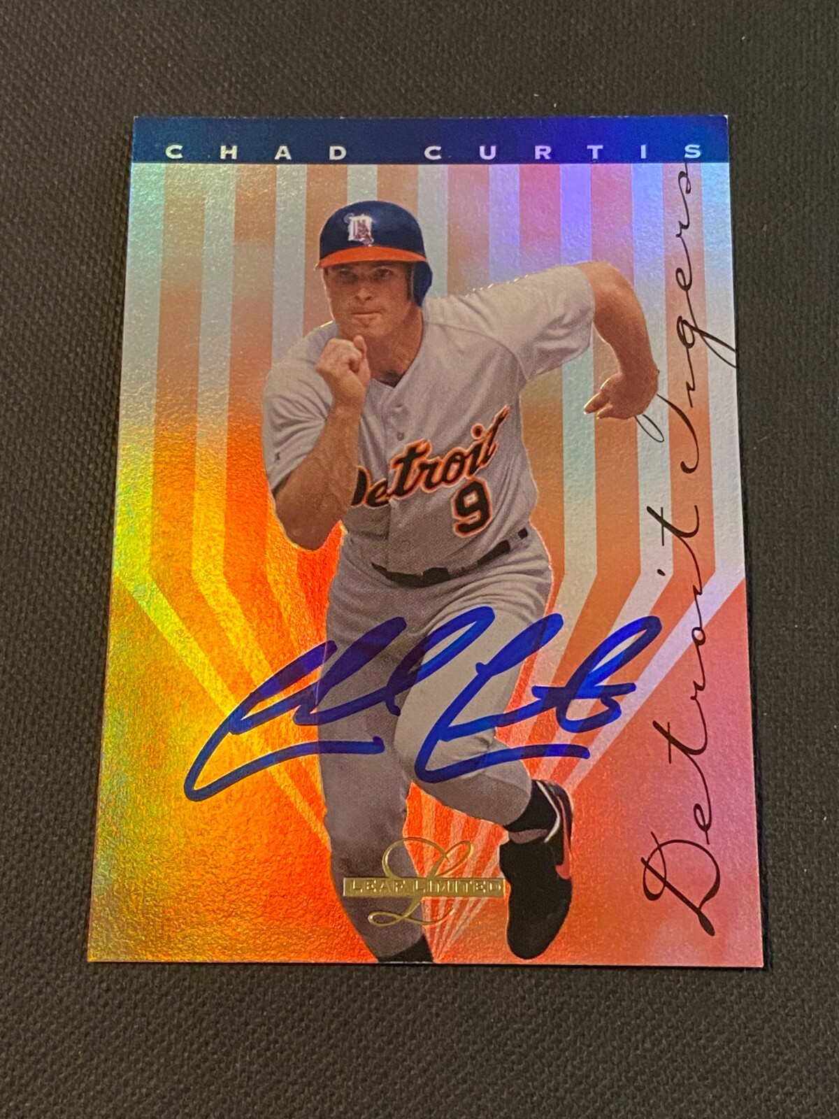Chad Curtis Signed 1995 Leaf Limited Card Auto Detroit Tigers Autograph ...