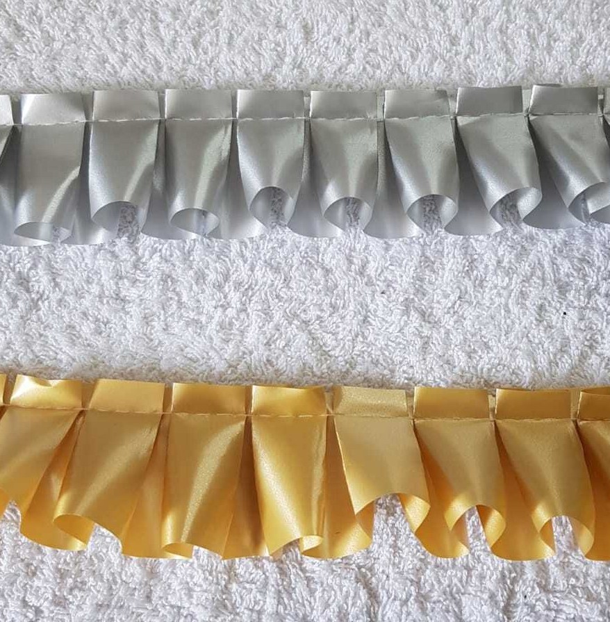 Easy Pleat Ribbon 18 Colours 3 Lengths Pre-Pleated Floristry Tributes ...