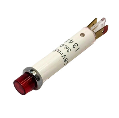 (1x) Solico - 5/16" 28VDC Red LED - Panel Mount Indicator Light - .187 ...