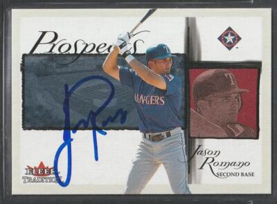 Original Autograph, Jason Romano RC; Texas Rangers, 2002 Fleer ...