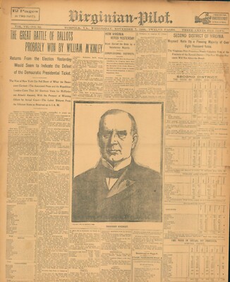 US Election September 7 1900 William Mckinley Great battle of Ballots ...