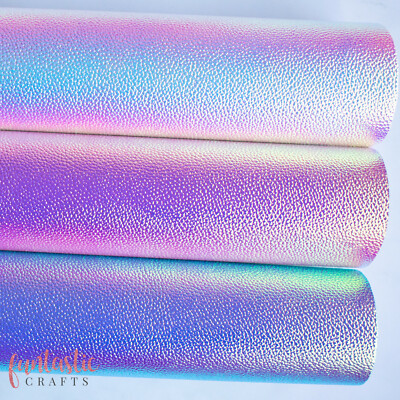 Iridescent Textured Colour Changing Metallic Leatherette Fabric ...