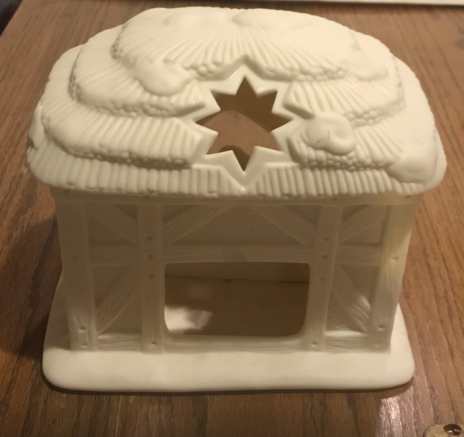 Partylite White Porcelain Christmas Nativity Tea Light Candle Holder ...