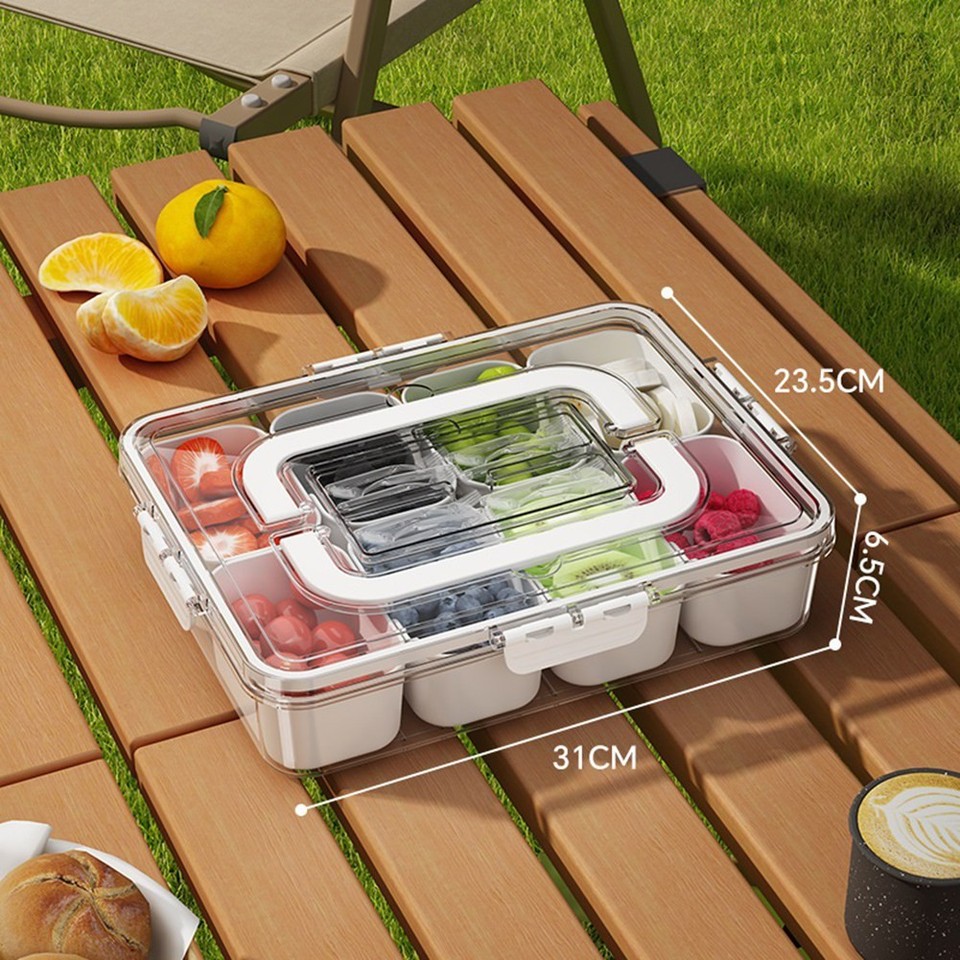 Multi-Compartment Food Storage Box Food Box Container Transparent7440 ...
