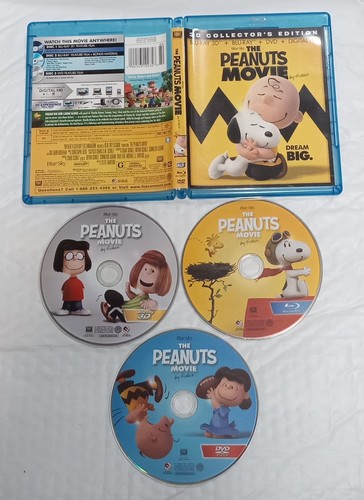 The Peanuts Movie 3D Collector's Edition (Blu ray 3D, Blu ray, DVD) | eBay