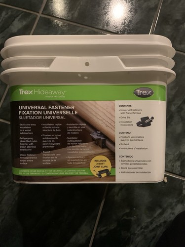 Trex Hideaway Universal Hidden Deck Fastener Clip Covers 500 SQFT. New ...