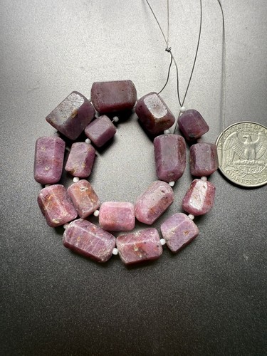 Natural Ruby gemstone faceted nugget beads size 17-10 mm Strand | eBay