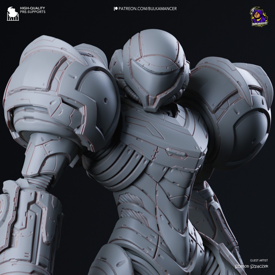 Samus Aran - Metroid 1/8 Scale Figure Statue 3d Print Model Kit ...
