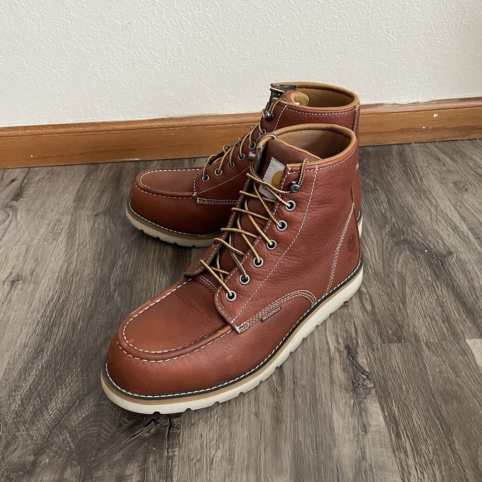 Carhartt 6" Steel Toe Waterproof Wedge Sole Work Boot CMW6275 Mens Size ...