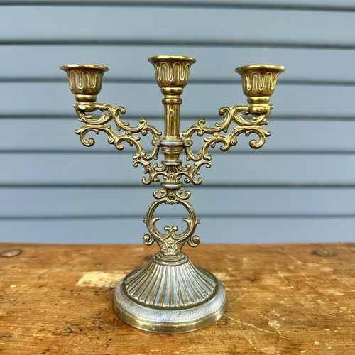 Vintage Interpur Italy Rococo Style Brass/gilt Finish Mini 3 Arm ...