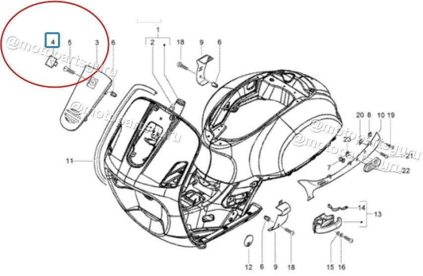 576464 OEM Horn Cover Piaggio Emblem Vespa S ET2 ET4 GTS GTV GT LX LXV ...
