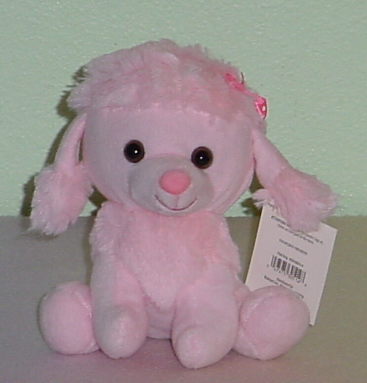 HOLIDAY TIME ** PINK DOG ** FUZZY EARS ** SO CUTE ** 7 INCHES ** NEW ...