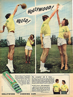 PUBLICITE ADVERTISING 025 1958 HOLLYWOOD CHEWING-GUM chlorophyll | eBay