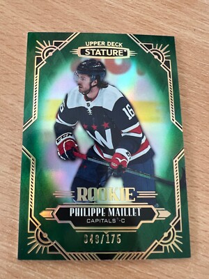 2020-21 Upper Deck STATURE HOCKEY, ROOKIE Green - Philippe MAILLET 49/ ...