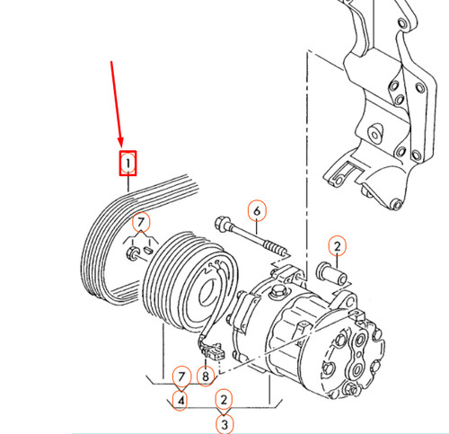 OEM VOLKSWAGEN TRANSPORTER T5 DOUBLE POLY V-BELT 06A260849B GENUINE NO ...