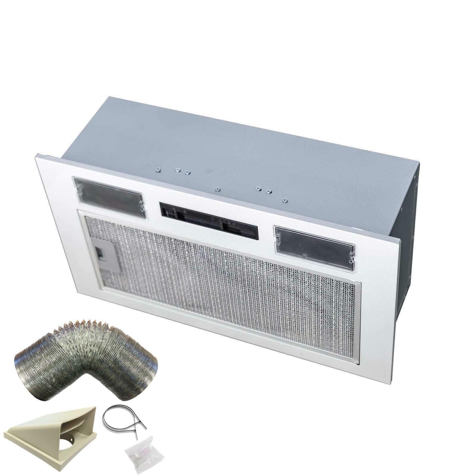 SIA UC52SI 52cm Built In Cupboard Canopy Cooker Hood Extractor Fan + 1m ...