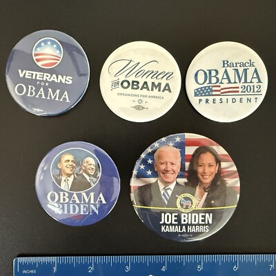 Barack Obama / Biden / Harris Campaign Election Pin Button Democrat ...