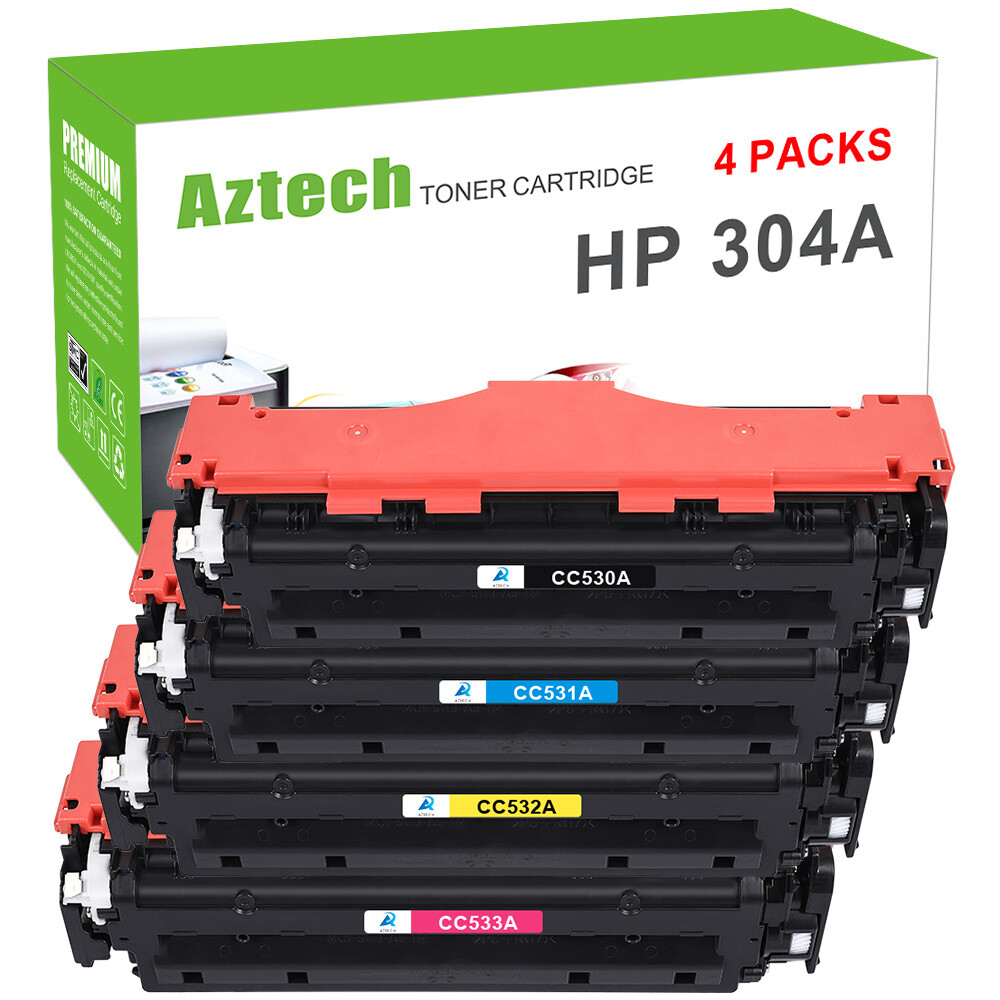 4 CC530A Toner fits for HP 304A LaserJet CP2025 CP2025dn CP2025n CM2320 ...